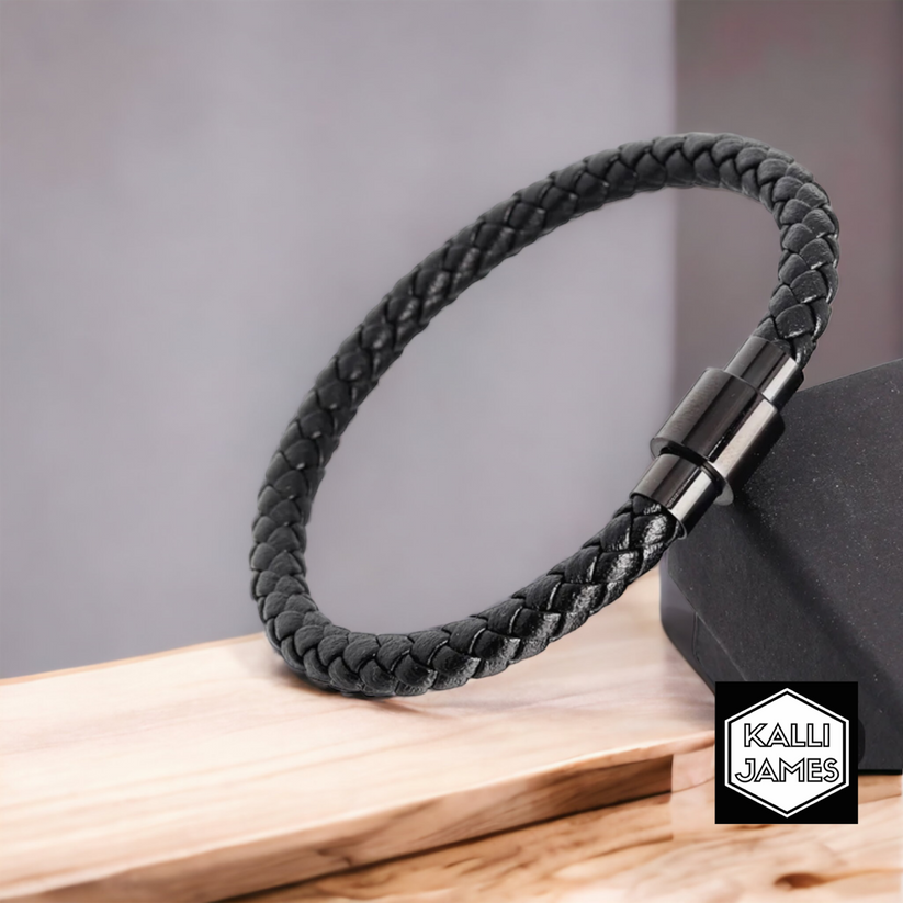 Leather Stainless Steel Black – Kalli James Design